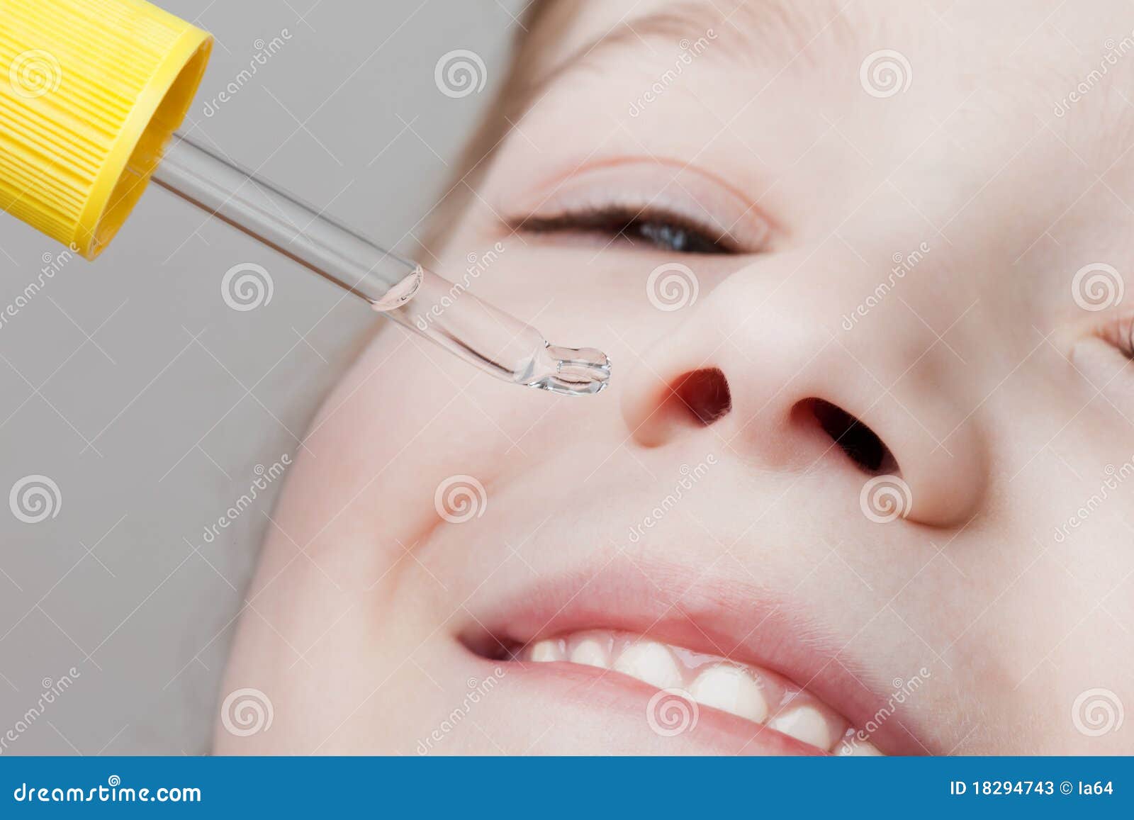 Applying nasal dropper stock image. Image of illness - 18294743
