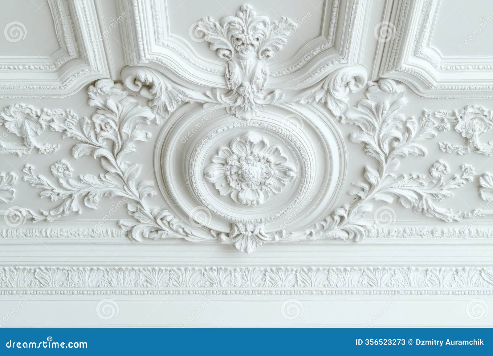 Applying Paint To a White Gypsum Plaster Ceiling Using a Roller Stock ...