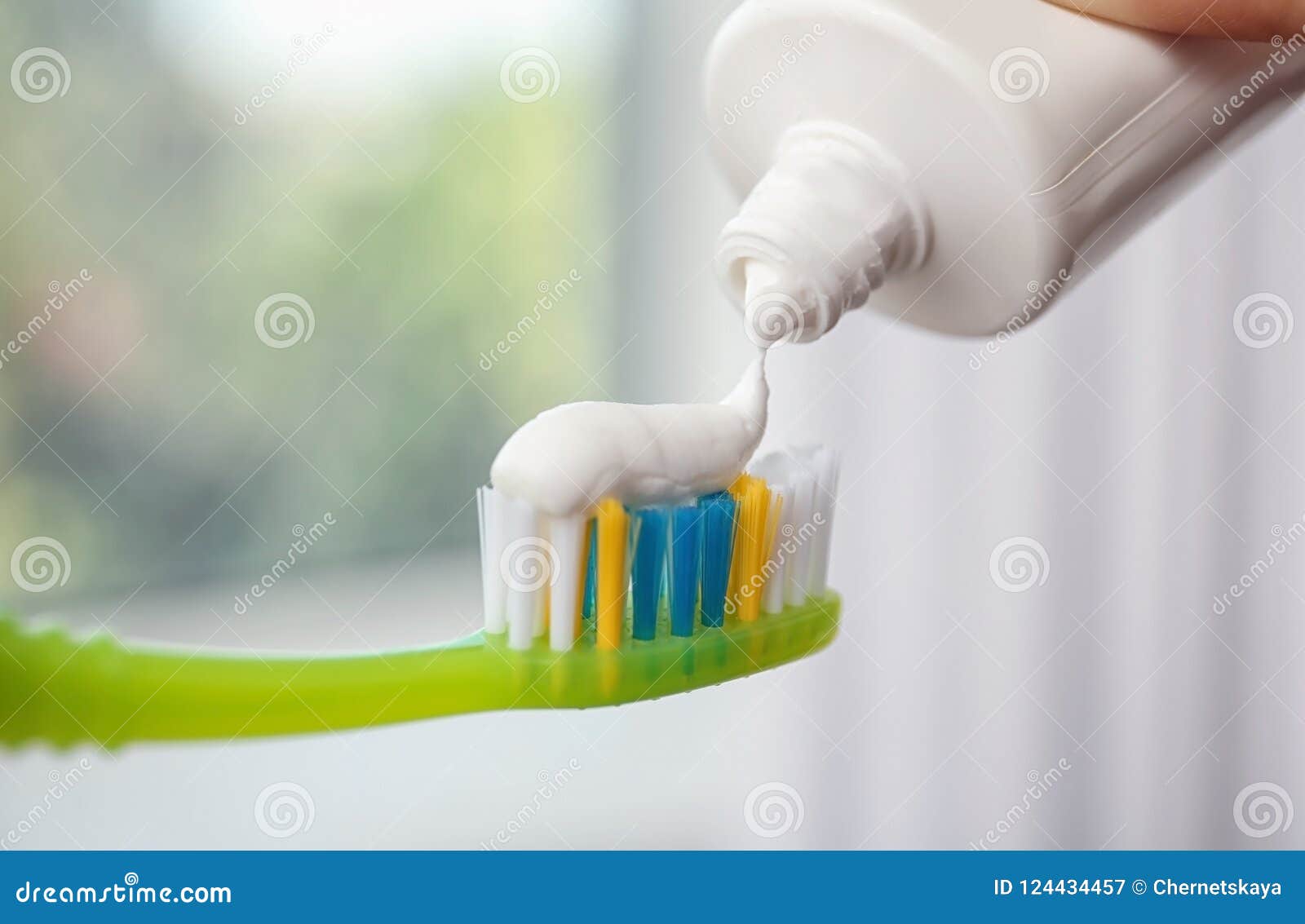 Applying Paste on Toothbrush Stock Image - Image of mouth, dentist ...