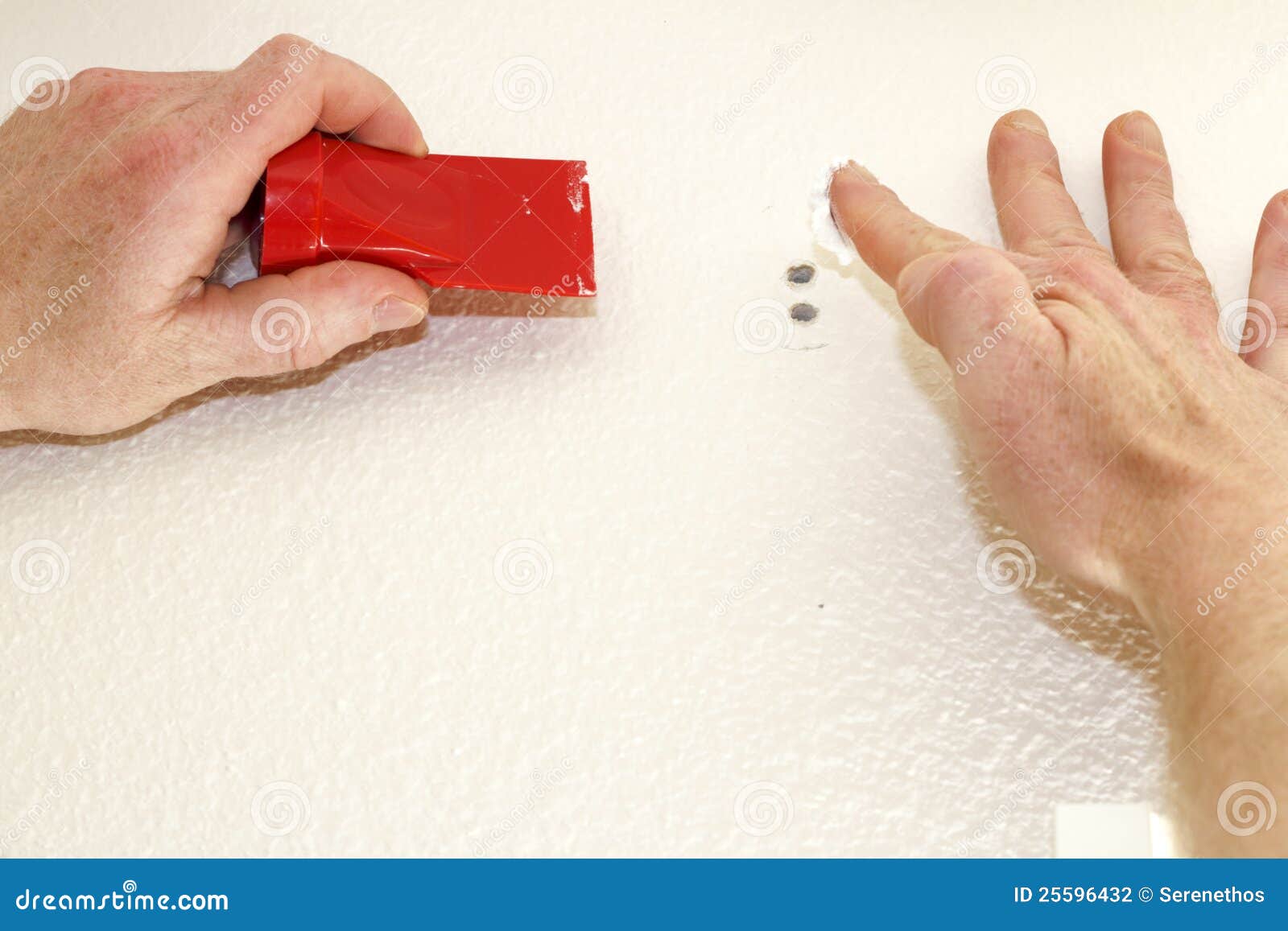 Applying Spackling stock photo. Image of improvement - 25596432