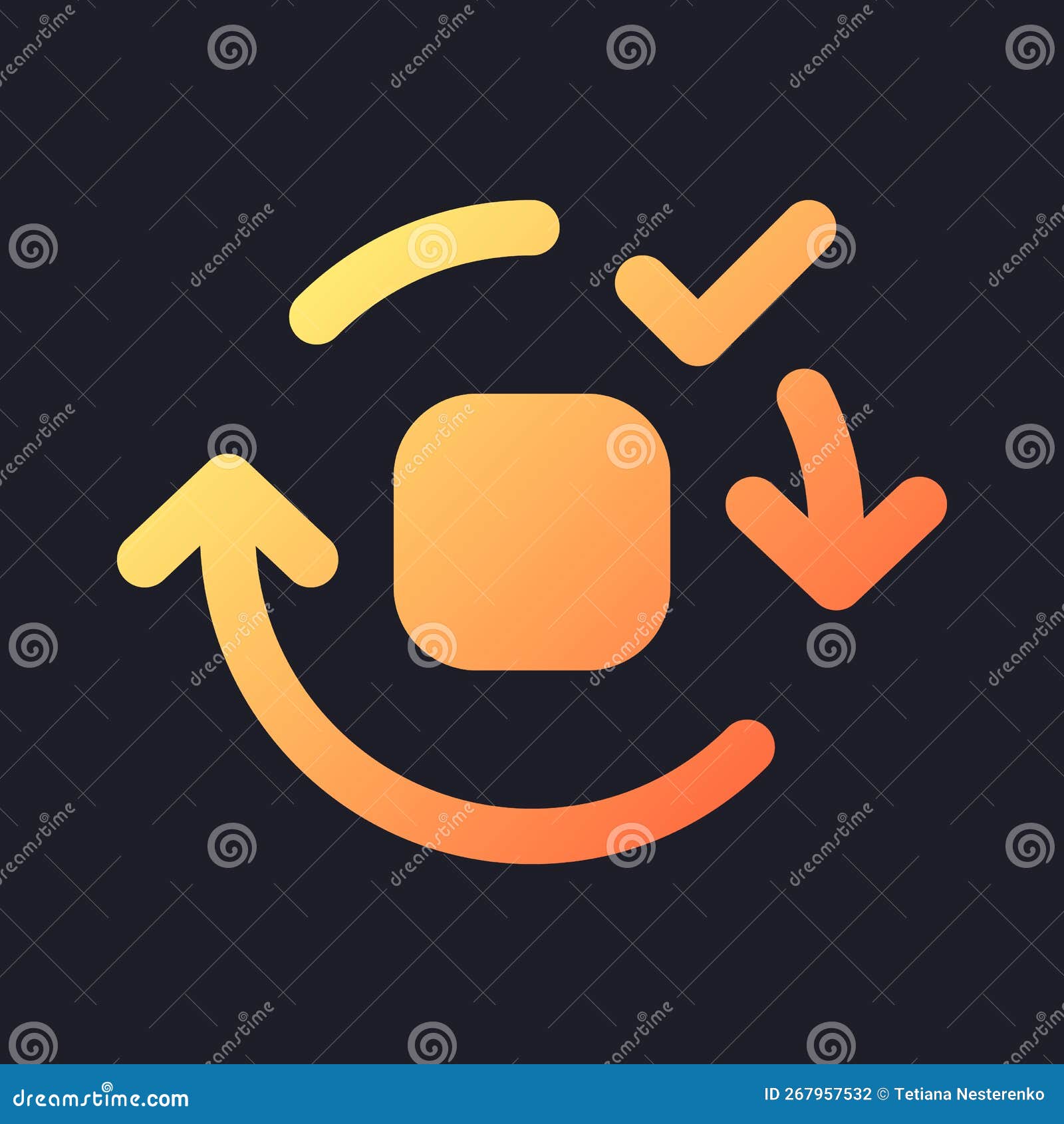 Applying Spin Motion Effect Orange Solid Gradient Ui Icon for Dark ... Applying Spin Motion Effect Orange Solid Gradient Ui Icon for Dark ...