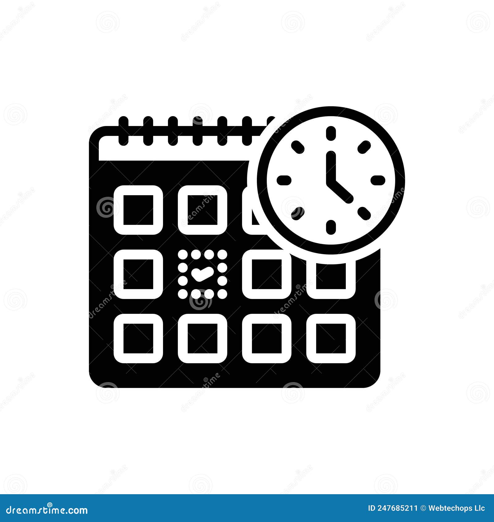 Black Solid Icon for Appoint, Agenda and Day Stock Vector ...