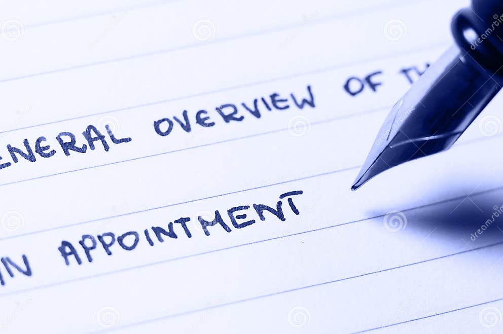 An appointment stock image. Image of note, closeup, paper - 1719125