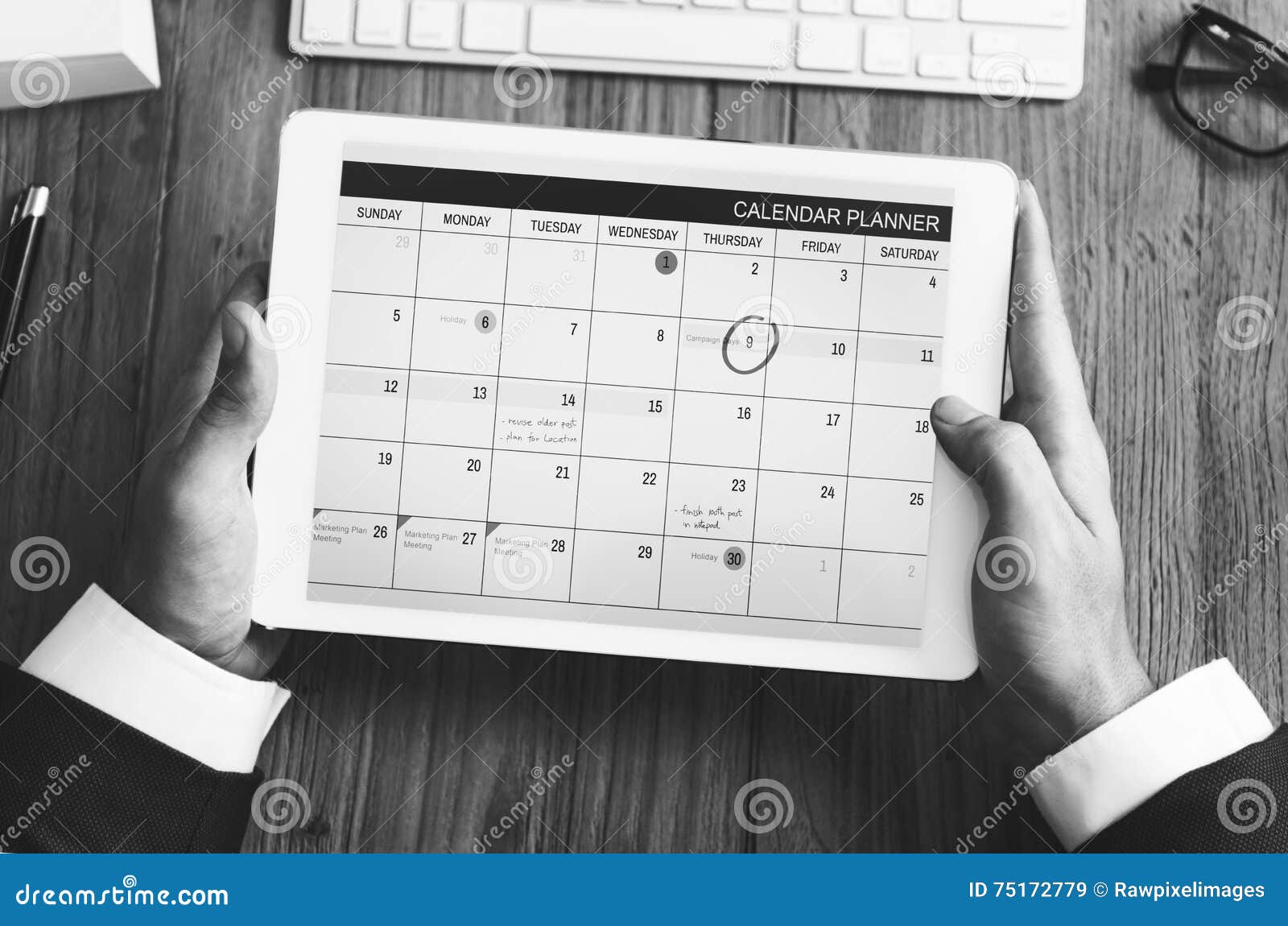 Appointment Agenda Meting Digital Tablet Concept Stock Image - Image of ...