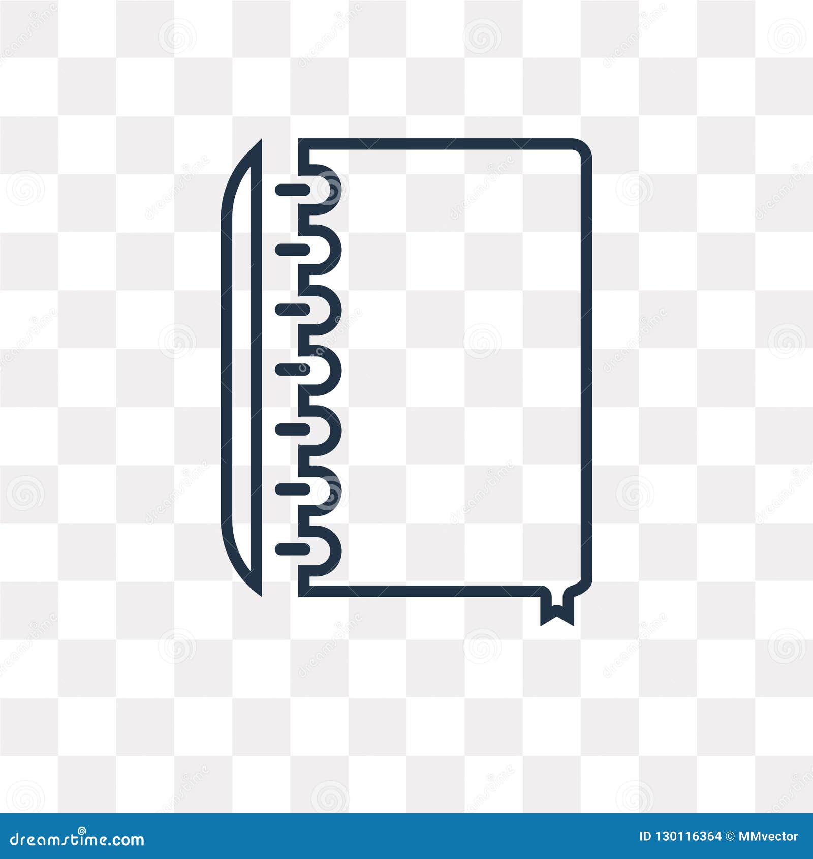 Appointment Book Vector Icon Isolated on Transparent Background, Linear ...