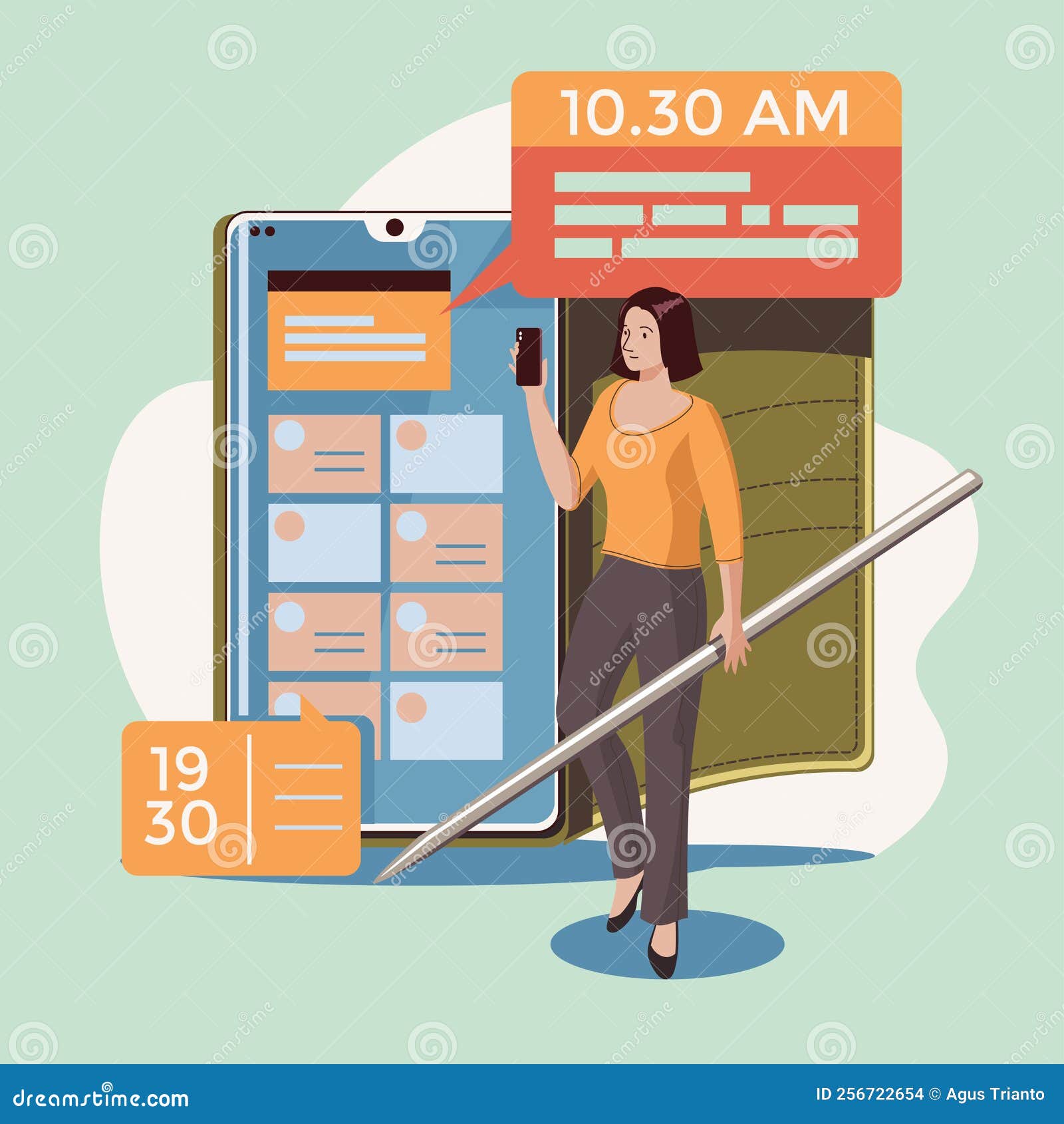 Calendar Application Template. Mobile And Web Interface Template ... Calendar Application Template. Mobile And Web Interface Template ...