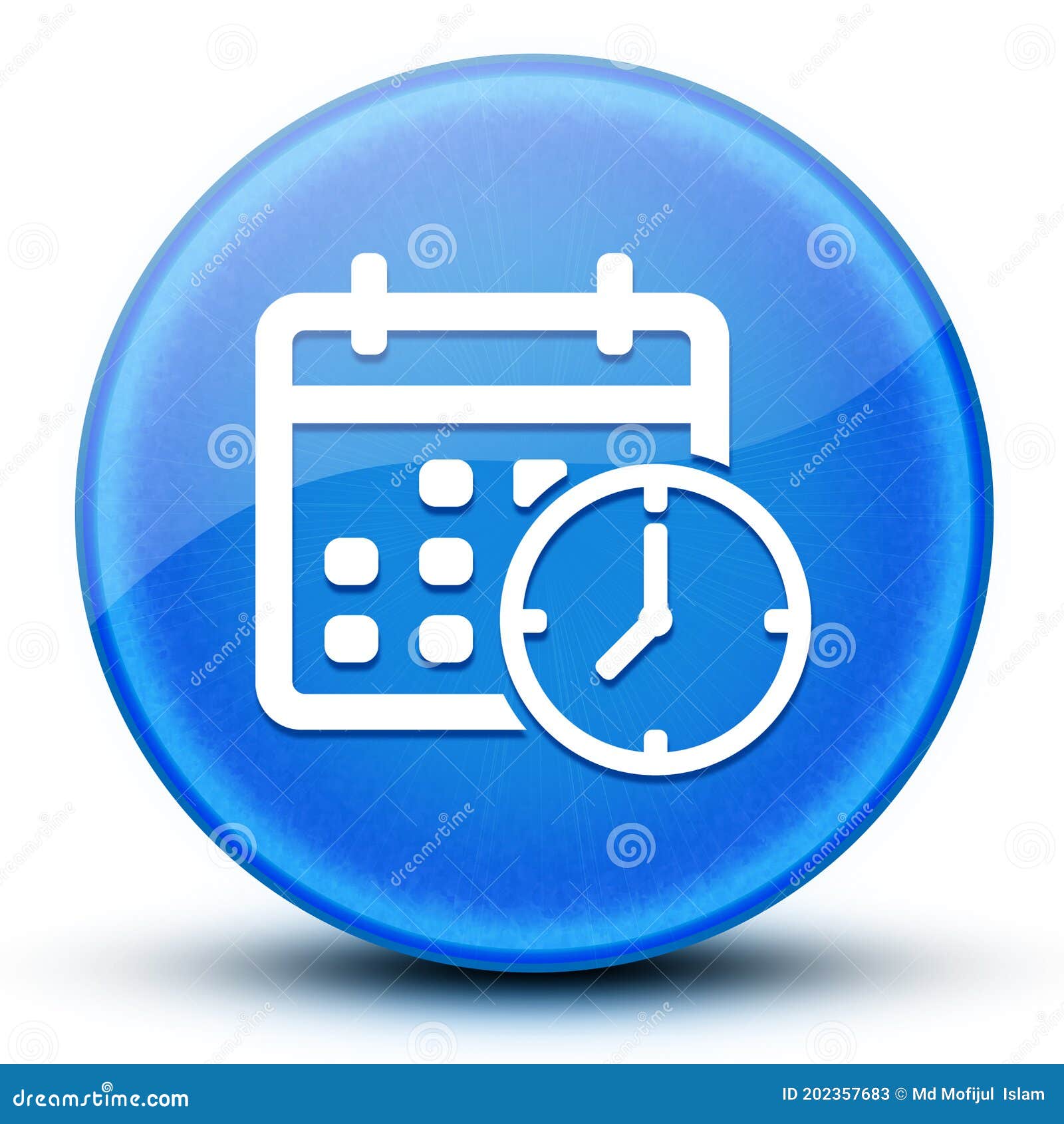 Appointment Date Calendar Eyeball Glossy Blue Round Button Abstract ...