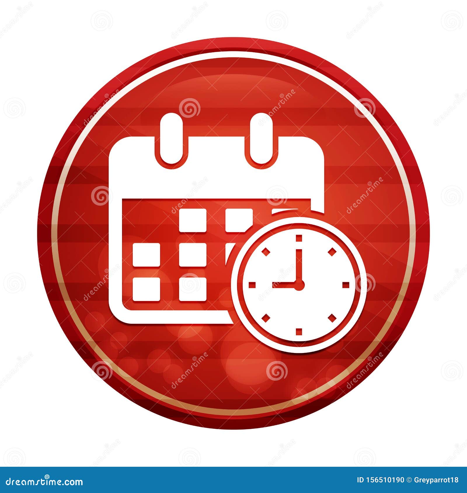 Appointment Date Calendar Icon Realistic Diagonal Motion Red Round ...