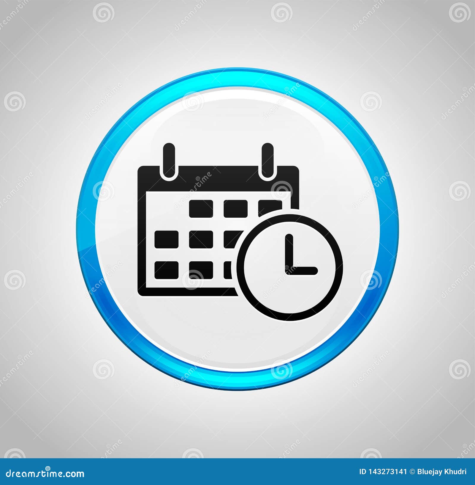 Appointment Date Calendar Icon Round Blue Push Button Stock ...