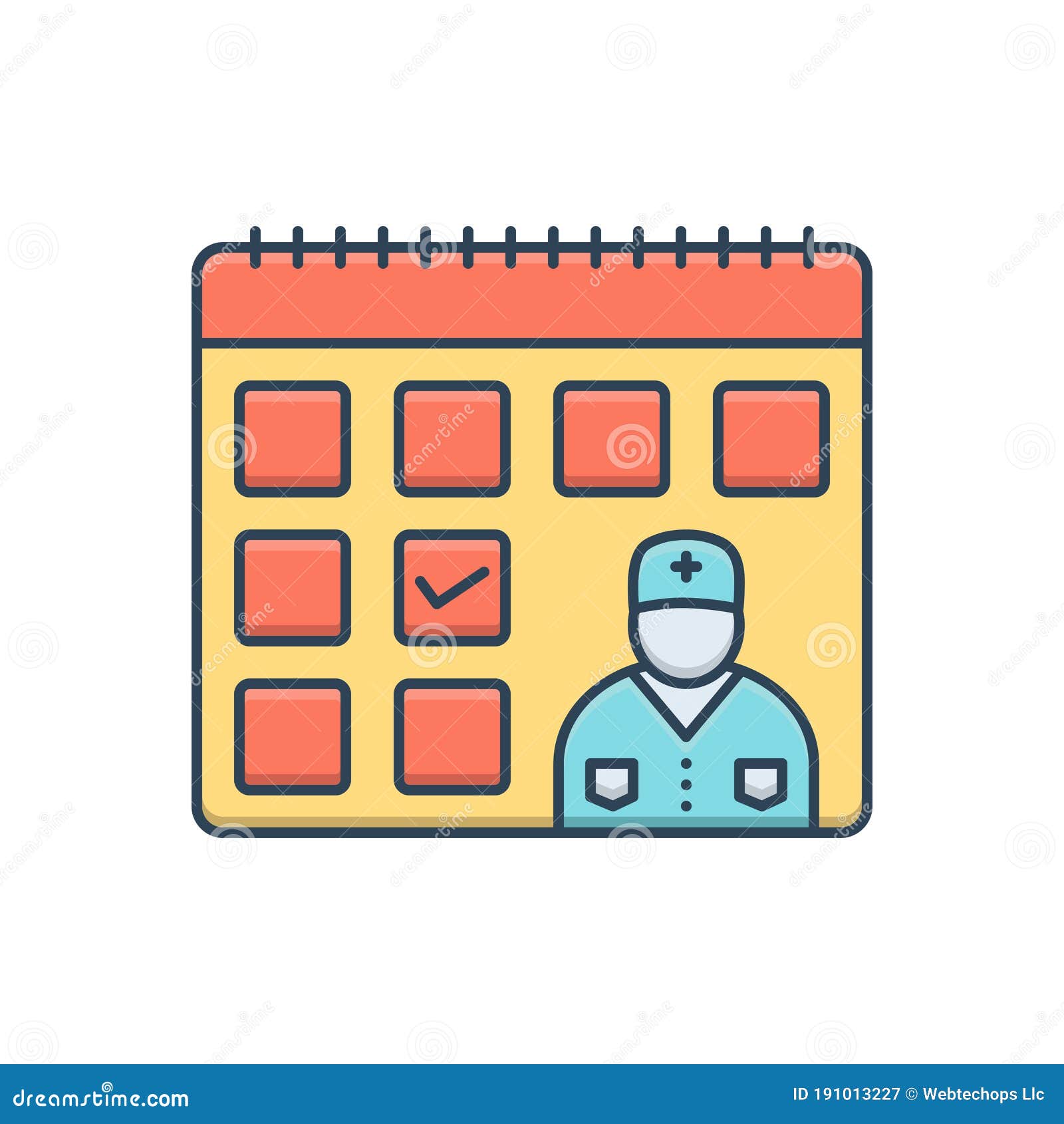 Color Illustration Icon for Appointment, Visit and Day Stock ...