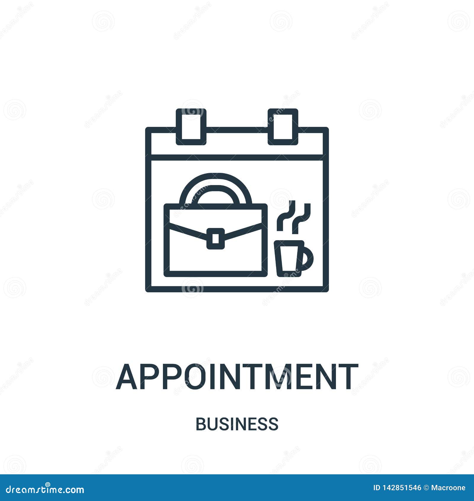 Appointment Icon Vector from Business Collection. Thin Line Appointment ...