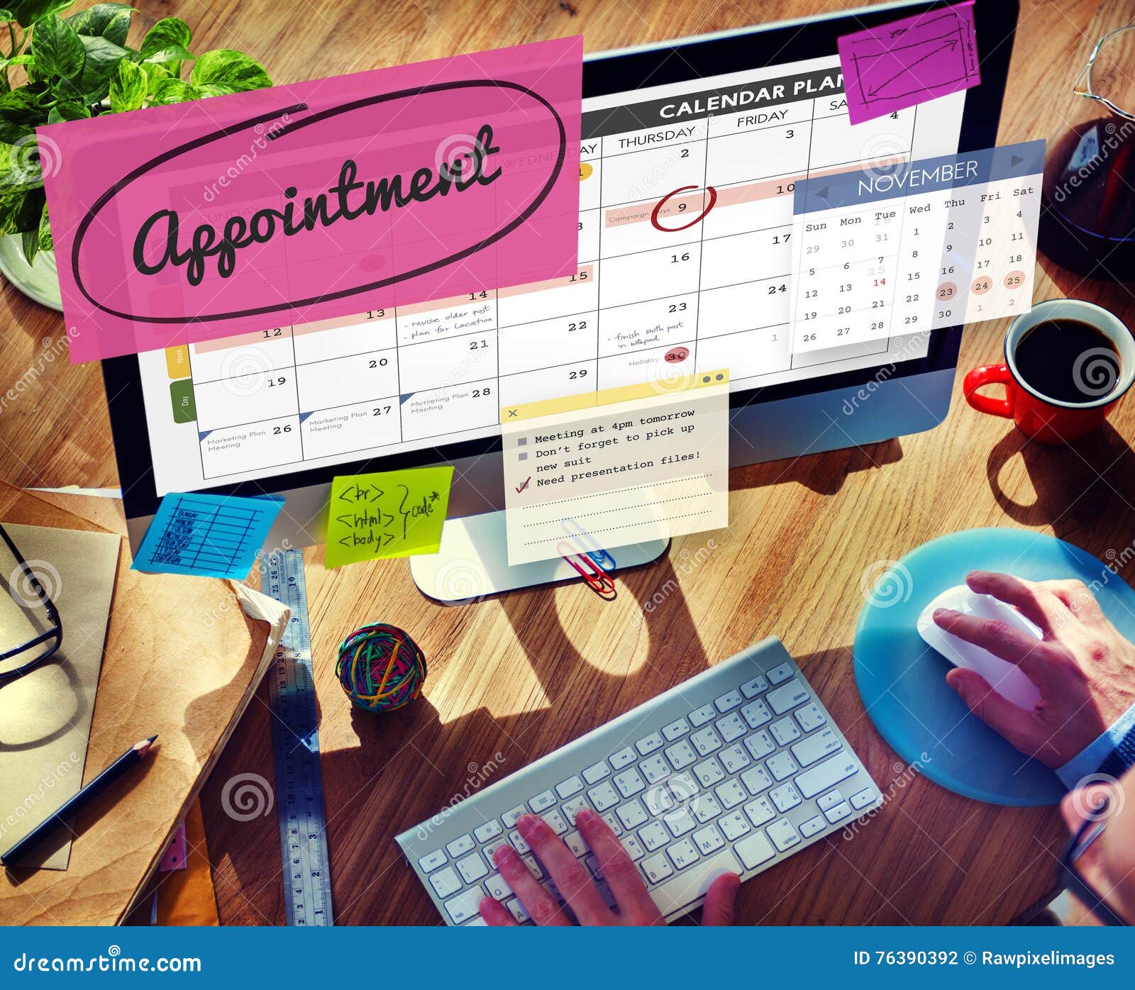 Appointment Planner Schedule Planning To Do List Concept Stock Photo ...