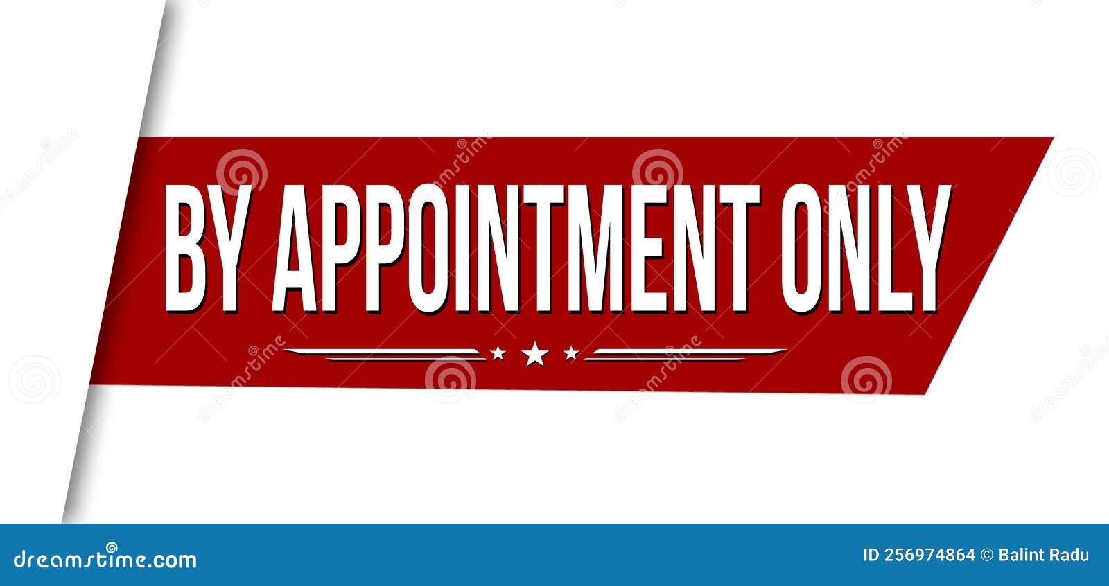 By Appointment only Red Ribbon or Banner Design Stock Vector ...