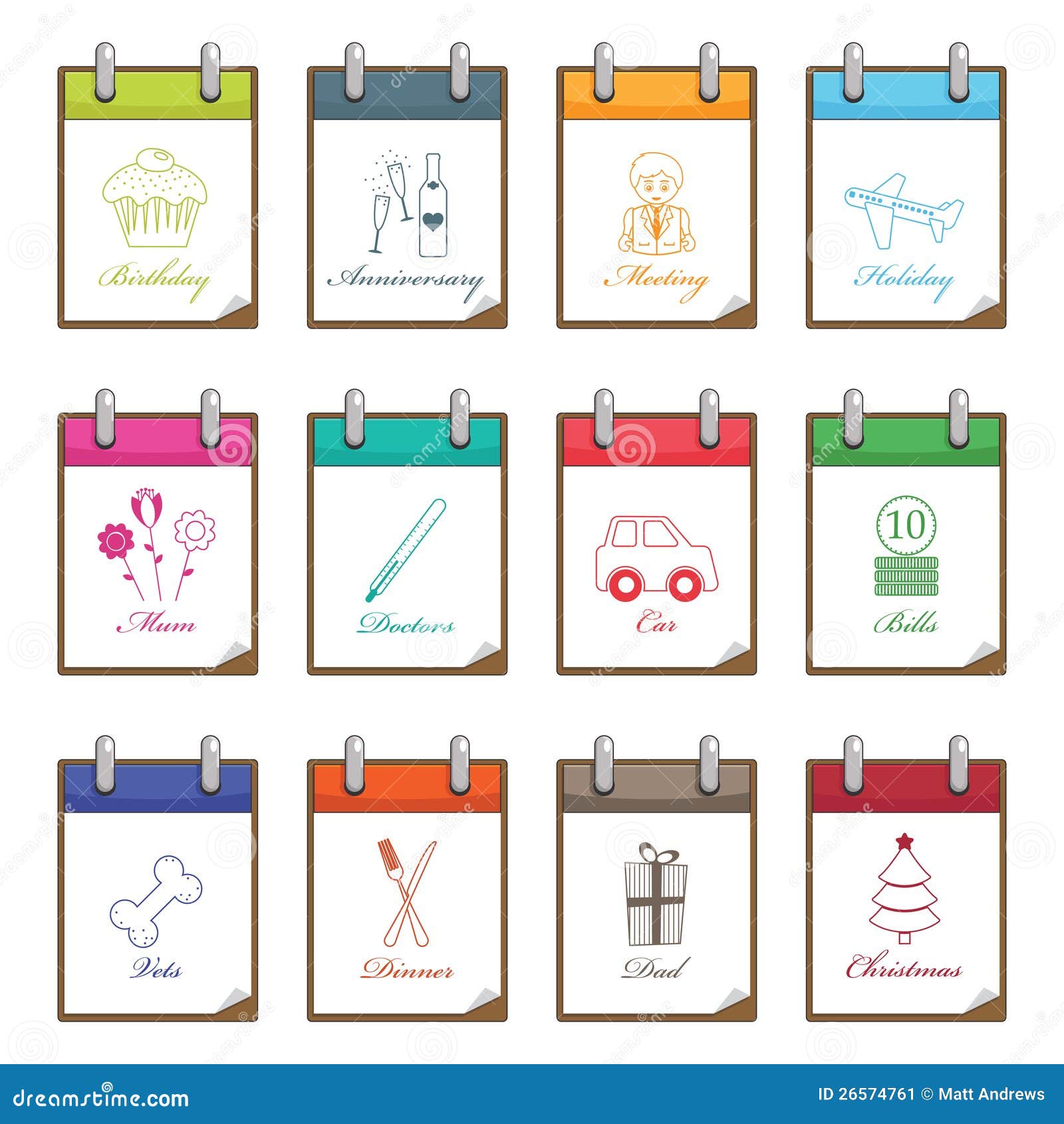 Appointment reminders stock vector. Illustration of meeting - 26574761