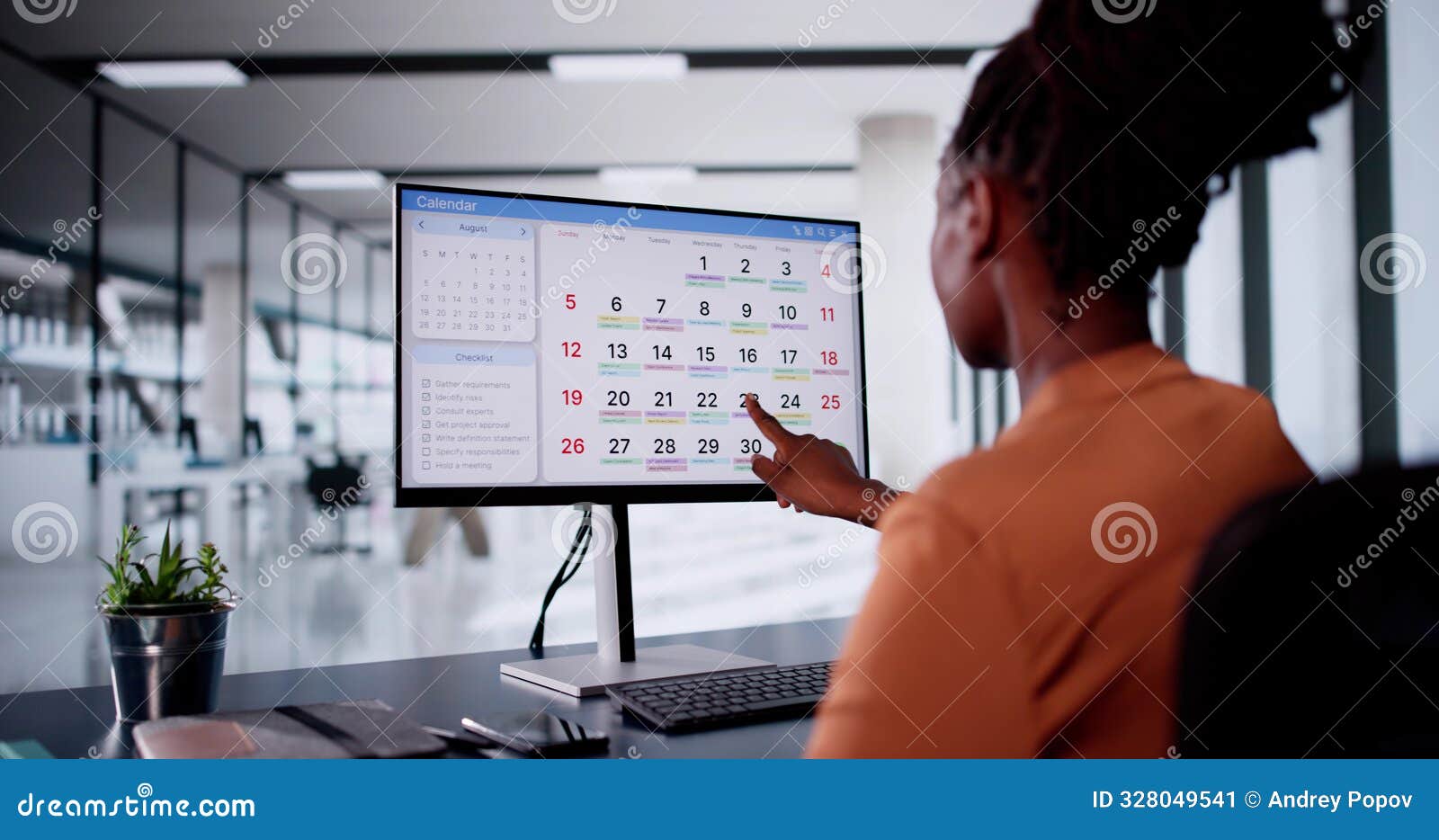 Appointment Schedule Planner and Date Calendar Stock Image - Image of ...