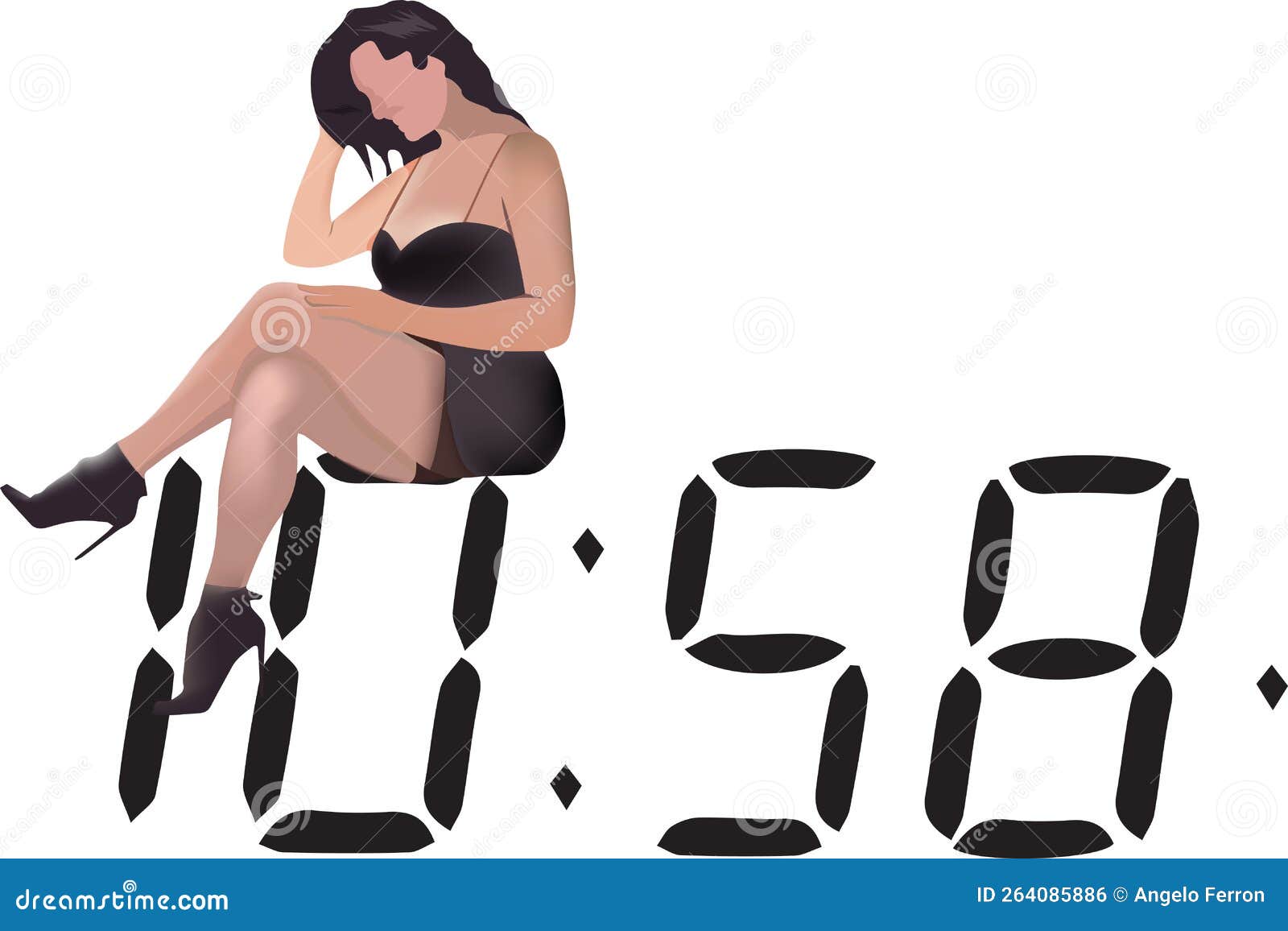 Appointment At 10 50 With A Sex Woman Stock Vector Illustration Of