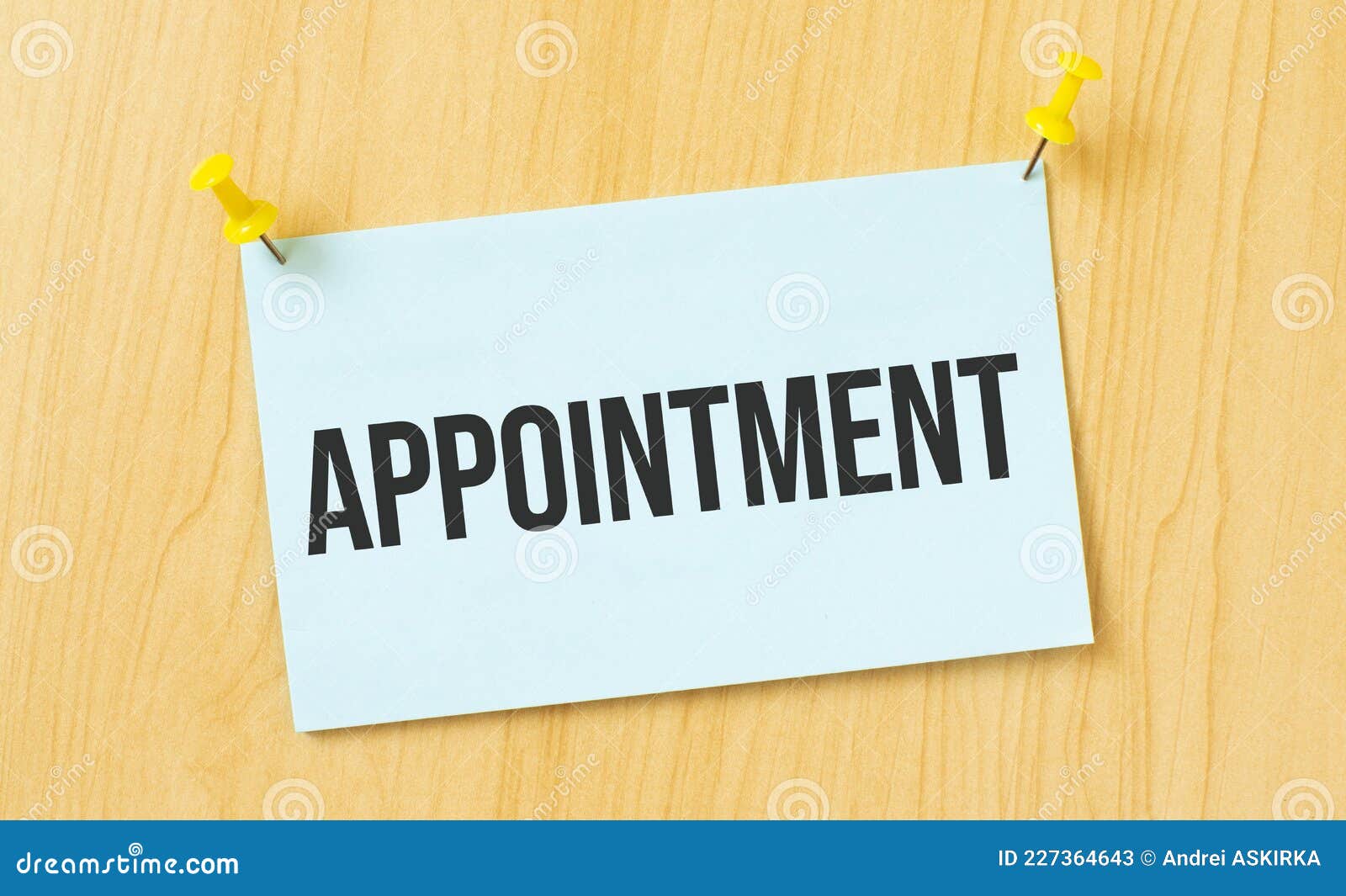 Appointment Sign Written on Sticky Note Pinned on Wooden Wall Stock ...