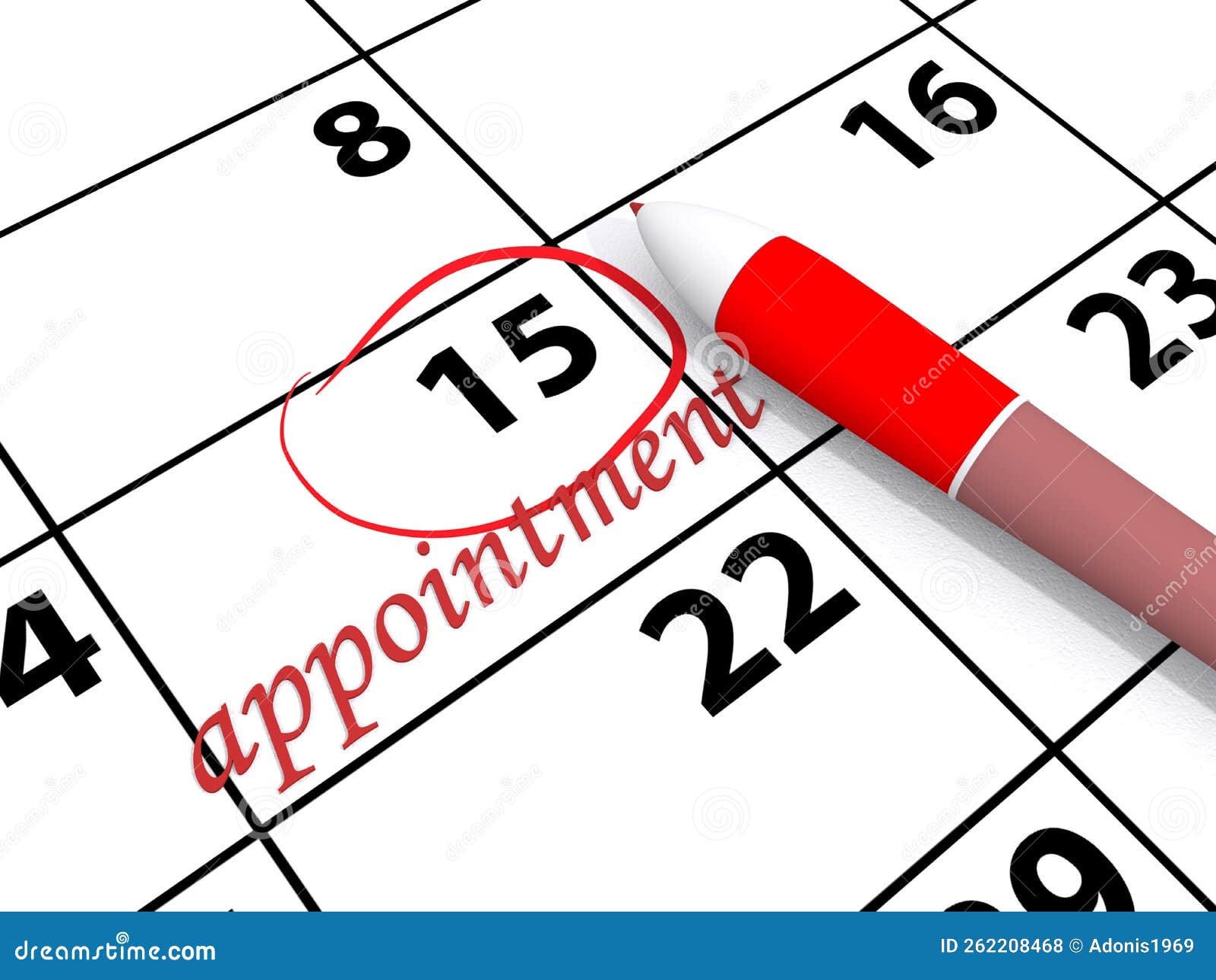 Appointment Word on Calendar Stock Illustration - Illustration of ...