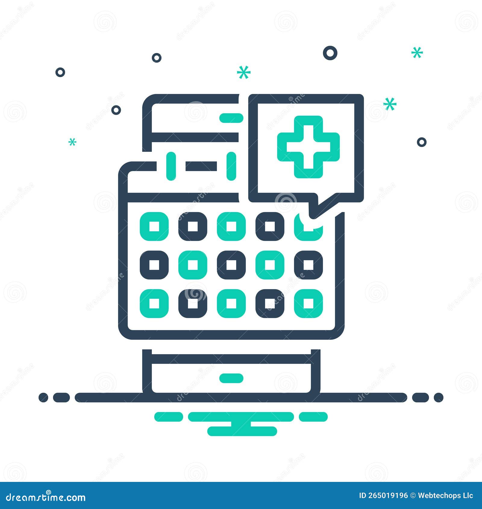 Mix Icon for Appointments, Calculator and Plus Stock Vector ...