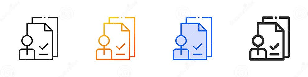 Appraisal Icon.Thin Linear, Gradient, Blue Stroke and Bold Style Design ...