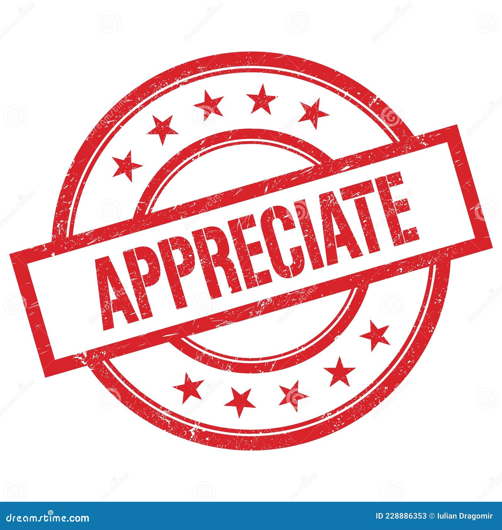 APPRECIATE Text Written on Red Vintage Round Stamp Stock Illustration ...