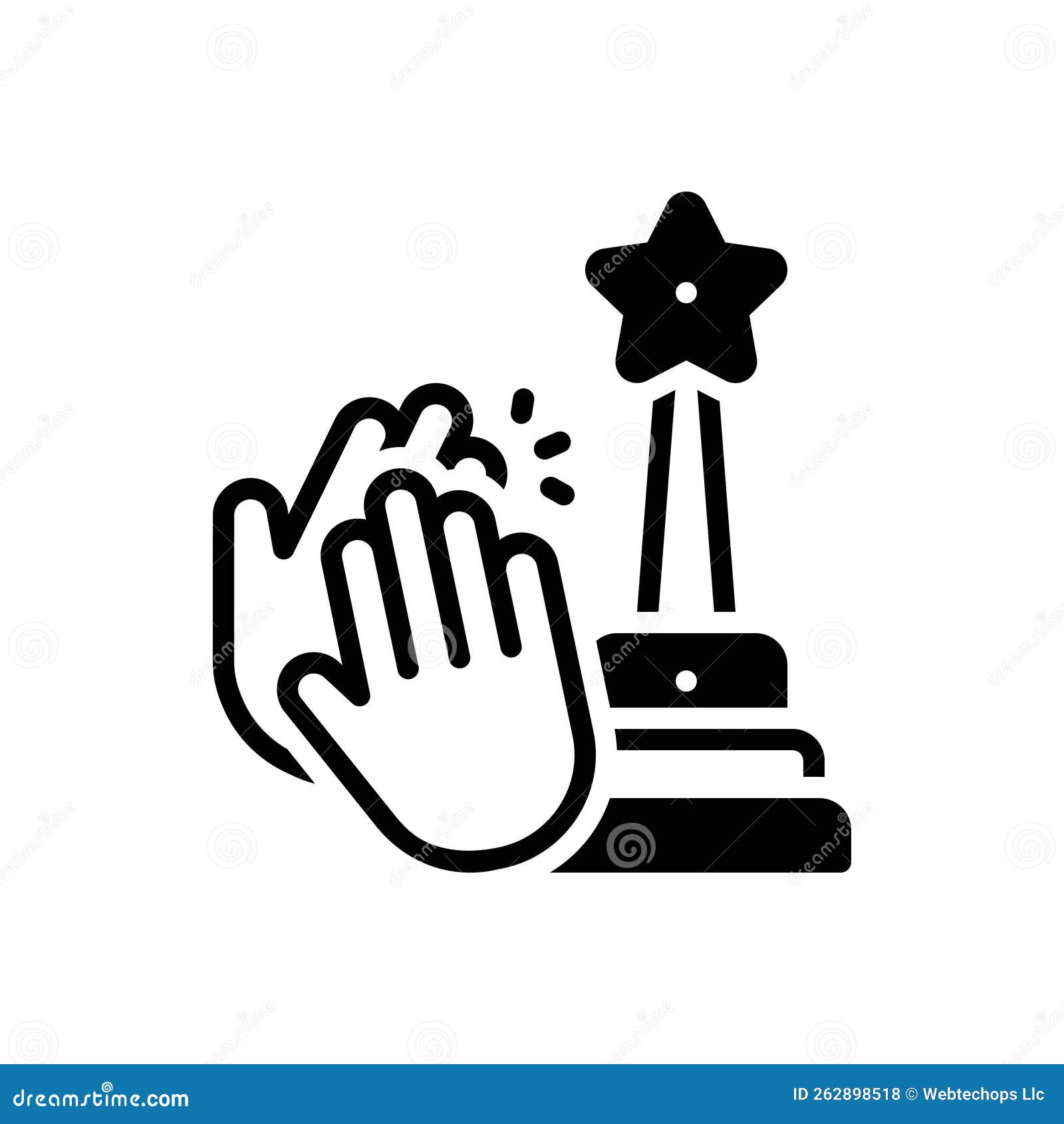 Black Solid Icon for Appreciation, Gratitude and Recognition Stock ...