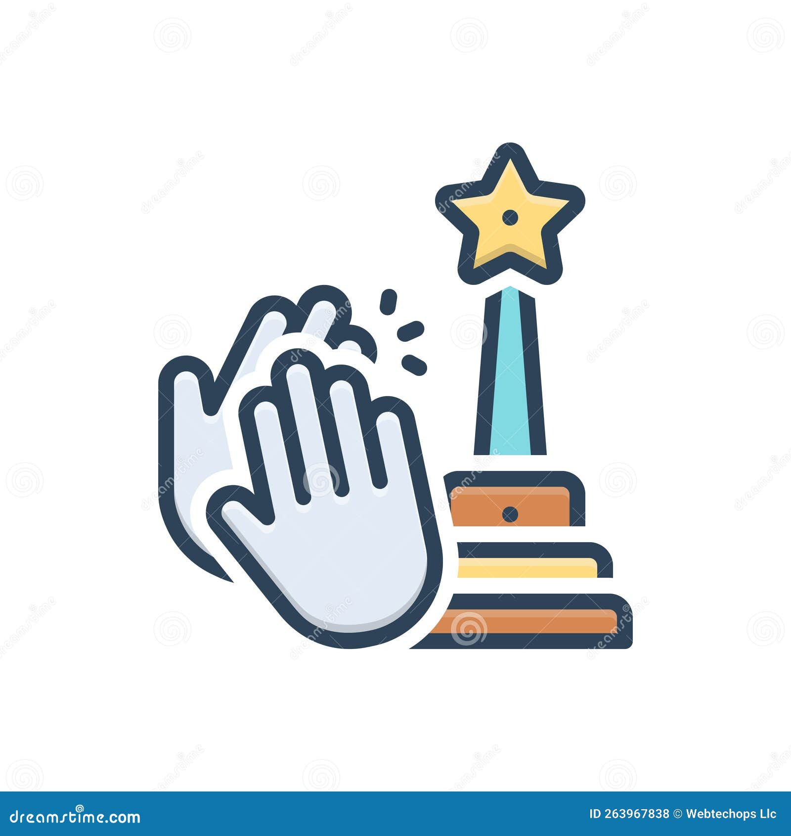 Color Illustration Icon for Appreciation, Gratitude and Recognition ...