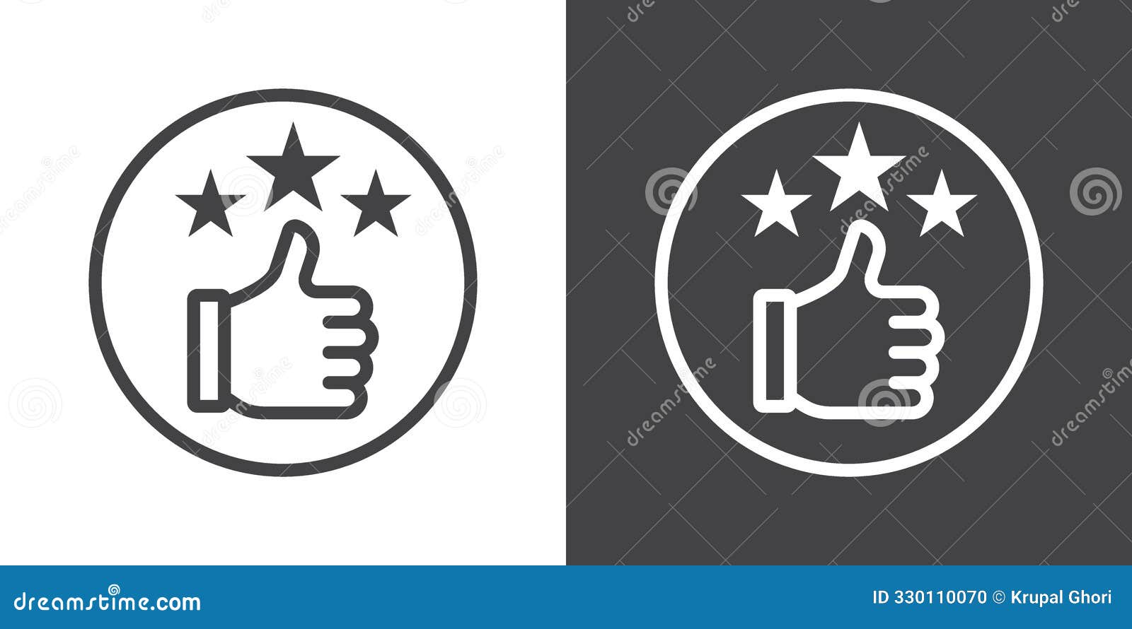 Appreciation Icon Flat Vector Set Outline Stock Illustration ...