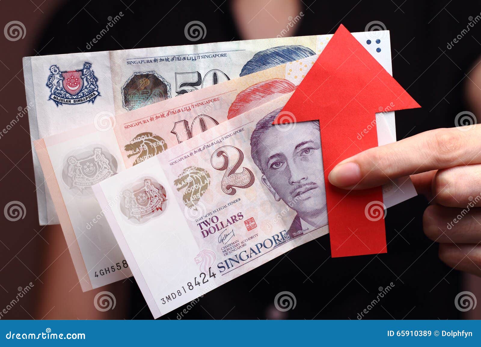 Appreciation of the Singapore Dollar Stock Image - Image of positive ...