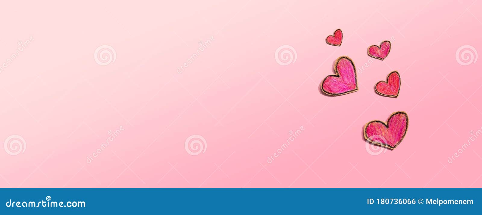 Appreciation Theme with Craft Heart Drawings Stock Photo - Image of ...