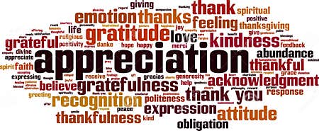 Appreciation word cloud stock vector. Illustration of grateful - 252257594