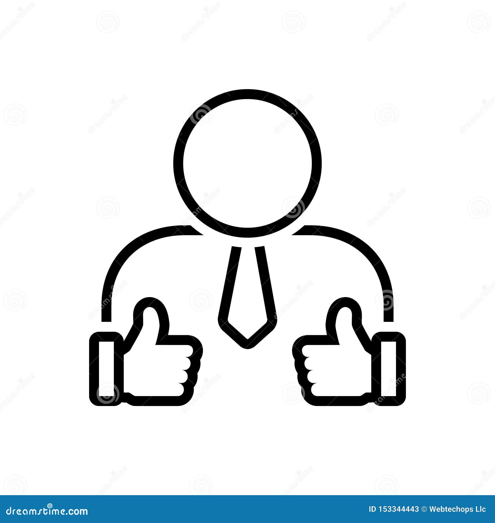 Black Line Icon for Appreciations, Loyalty and Gratitude Stock Vector ...