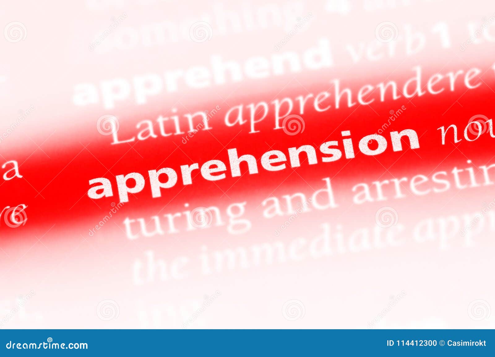 Apprehension stock photo. Image of definition, printed - 114412300
