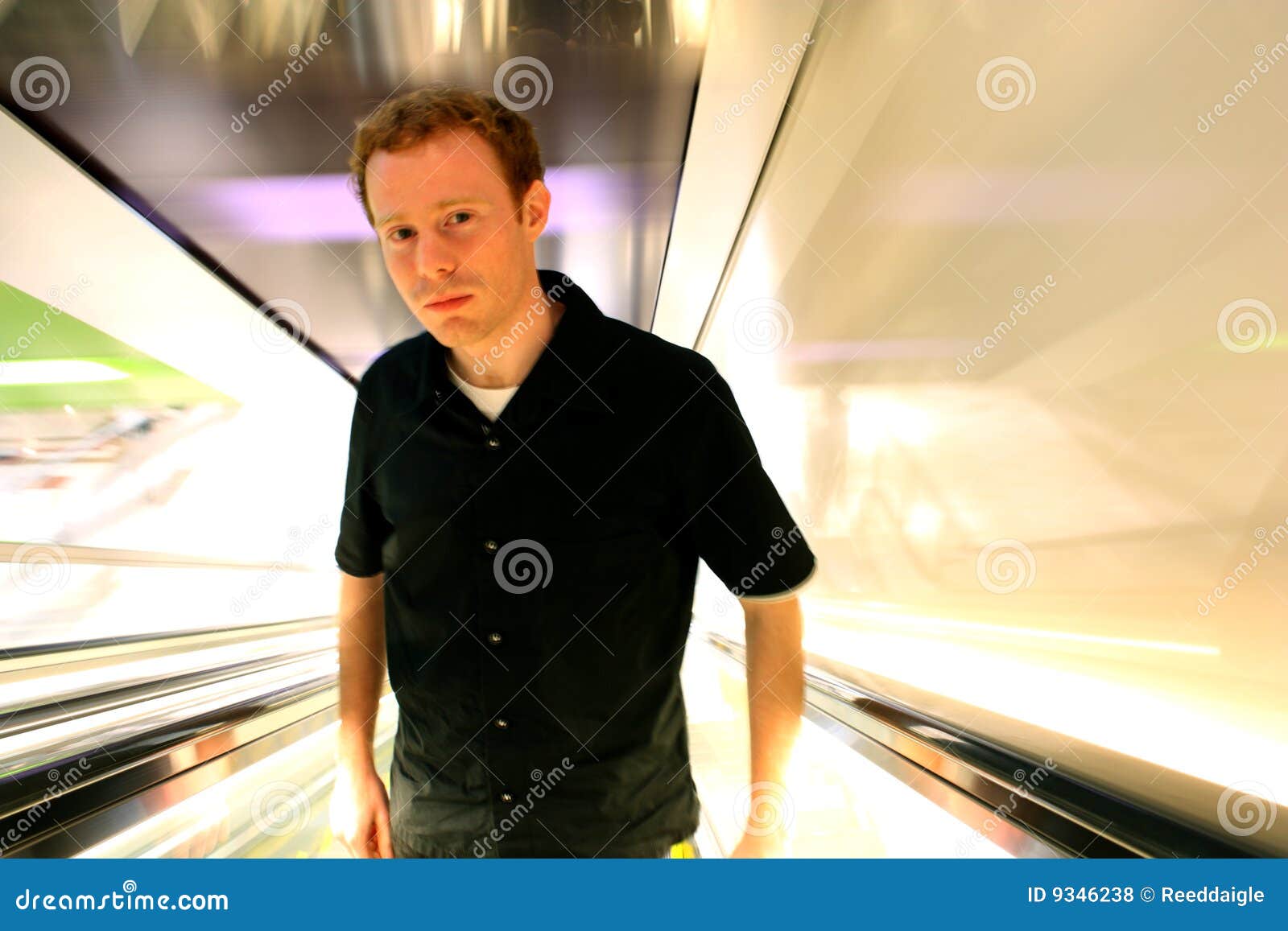 Apprehensive Modern Man stock photo. Image of motion, moving - 9346238