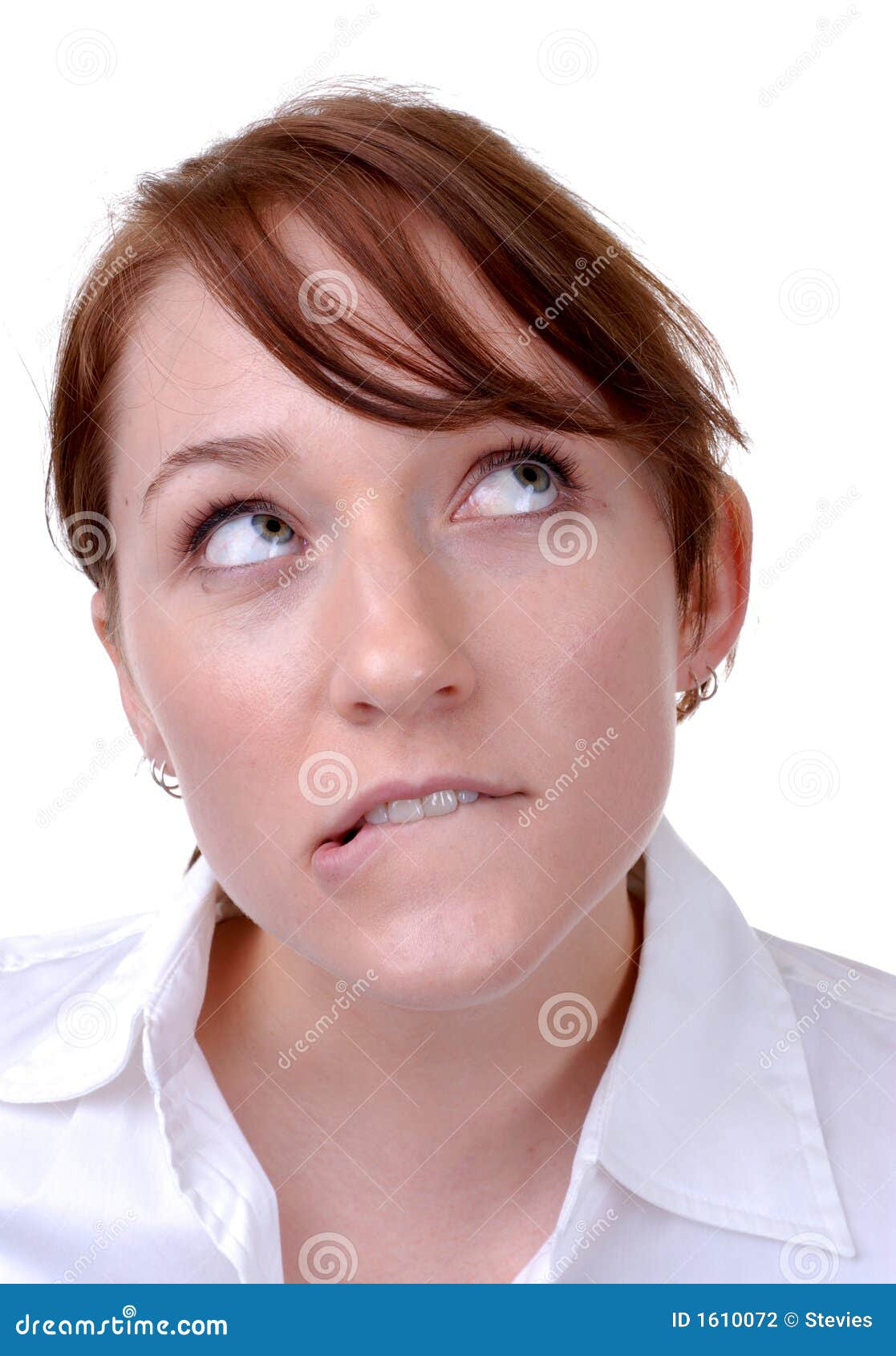 Apprehensive Teen stock photo. Image of white, contact - 1610072