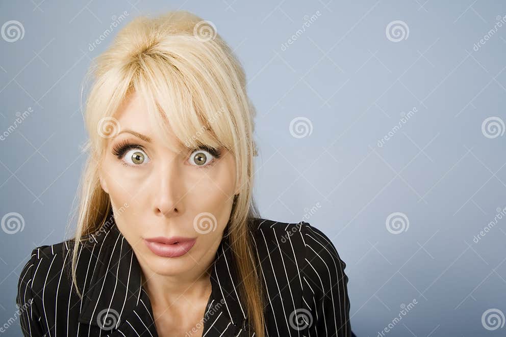 Apprehensive woman stock photo. Image of awkward, businesswoman - 5364354