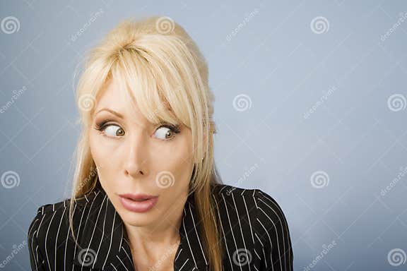 Apprehensive woman stock image. Image of waiting, frightened - 5364365