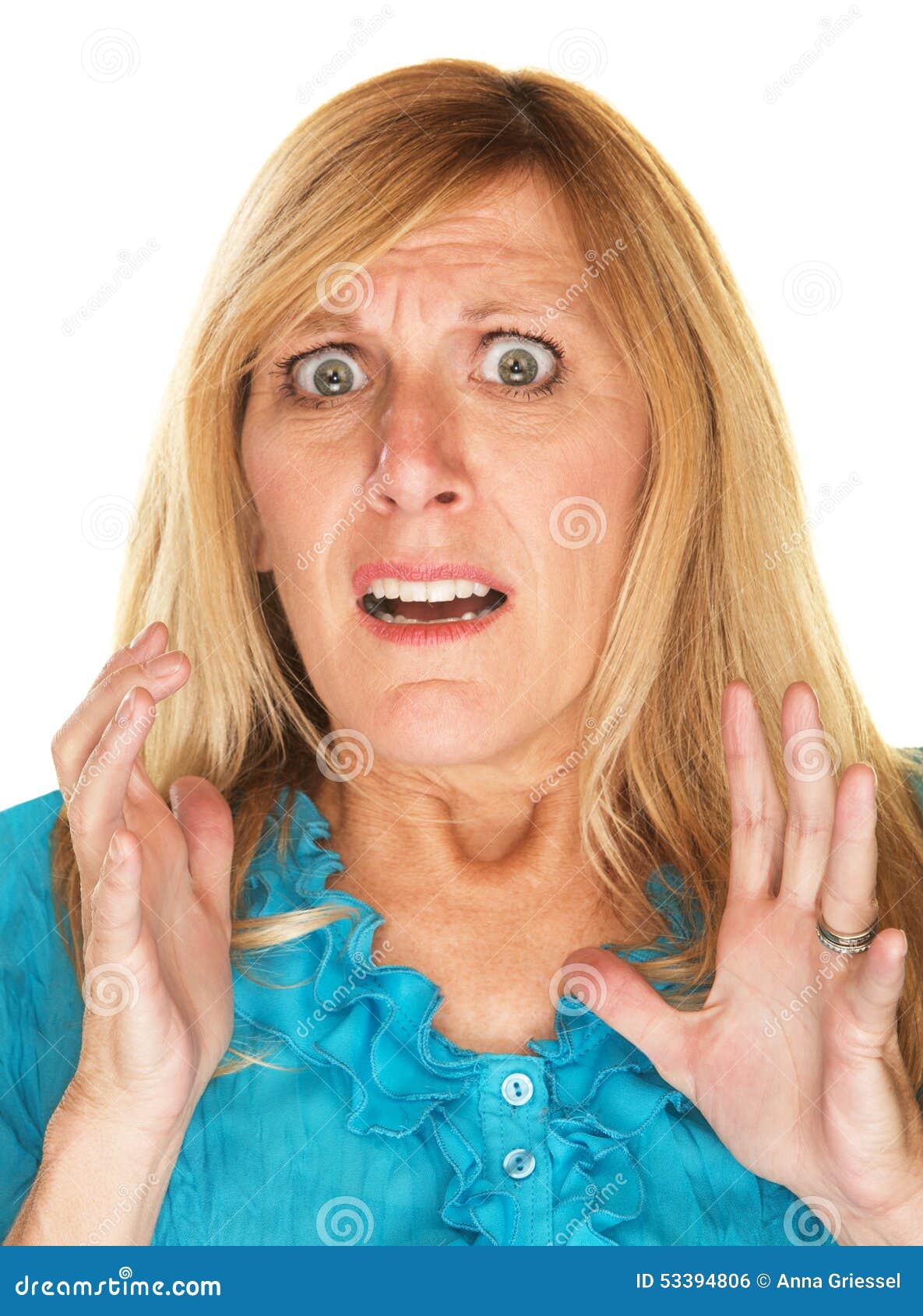Apprehensive Woman stock photo. Image of caucasian, european - 53394806