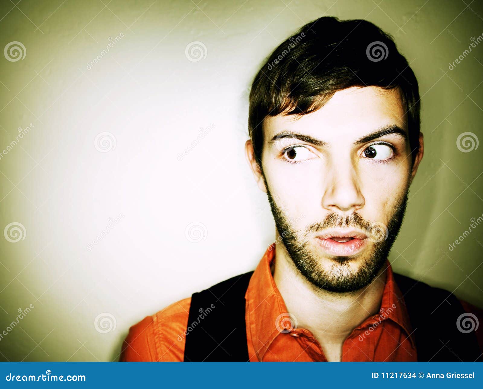 Apprehensive Young Man stock photo. Image of apprehensive - 11217634