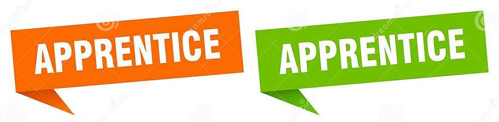 Apprentice Banner. Apprentice Speech Bubble Label Set Stock Vector ...