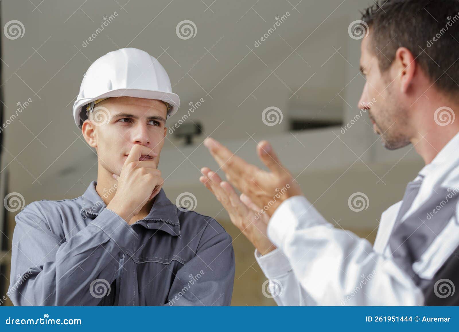Apprentice Builder with Mentor Stock Photo - Image of mentor, labor ...