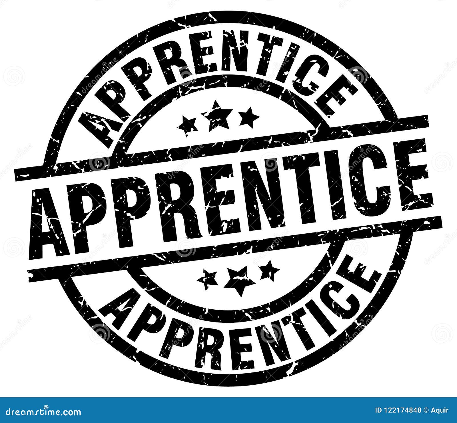 Apprentice stamp stock vector. Illustration of rubber - 122174848