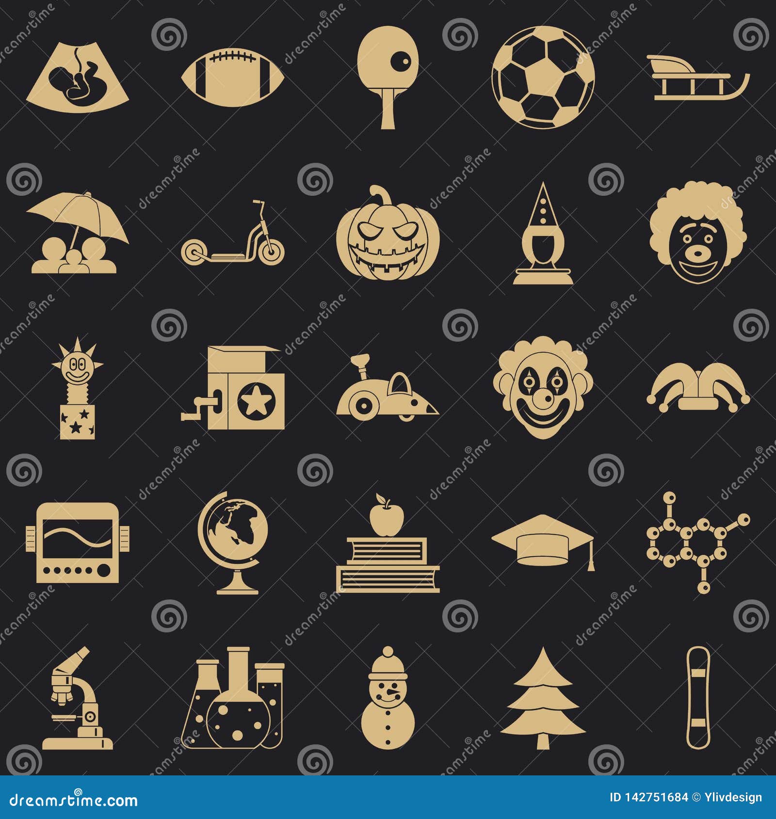 Apprentice Icons Set, Simple Style Stock Vector - Illustration of ...