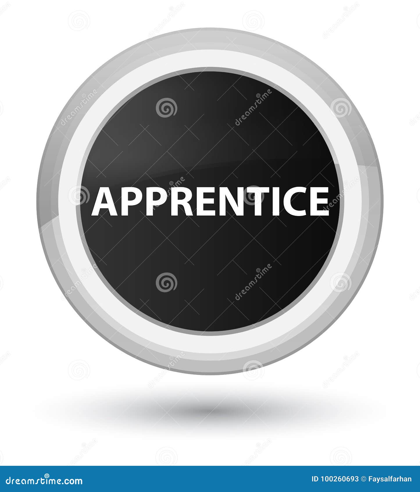 Apprentice Prime Black Round Button Stock Illustration - Illustration ...