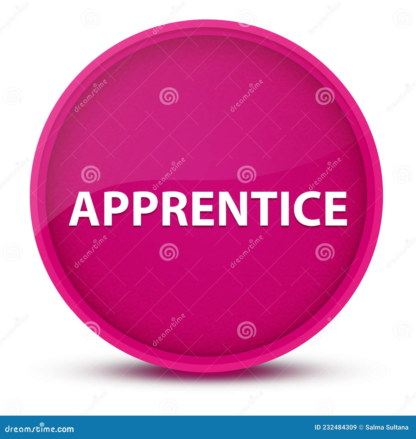 Apprentice Luxurious Glossy Pink Round Button Abstract Stock ...
