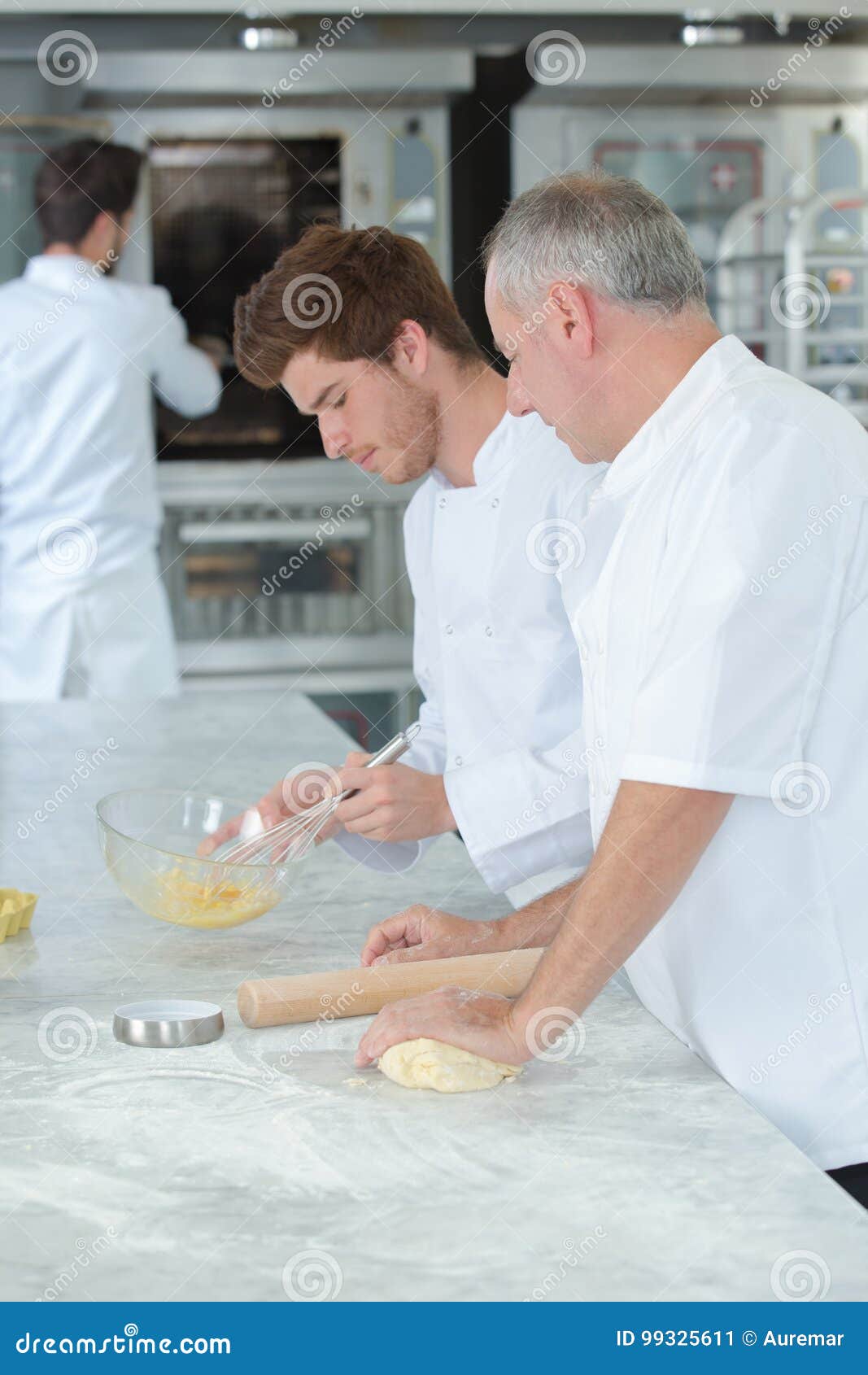 Apprentice Making Home-made Cakes Stock Image - Image of flour, bake ...