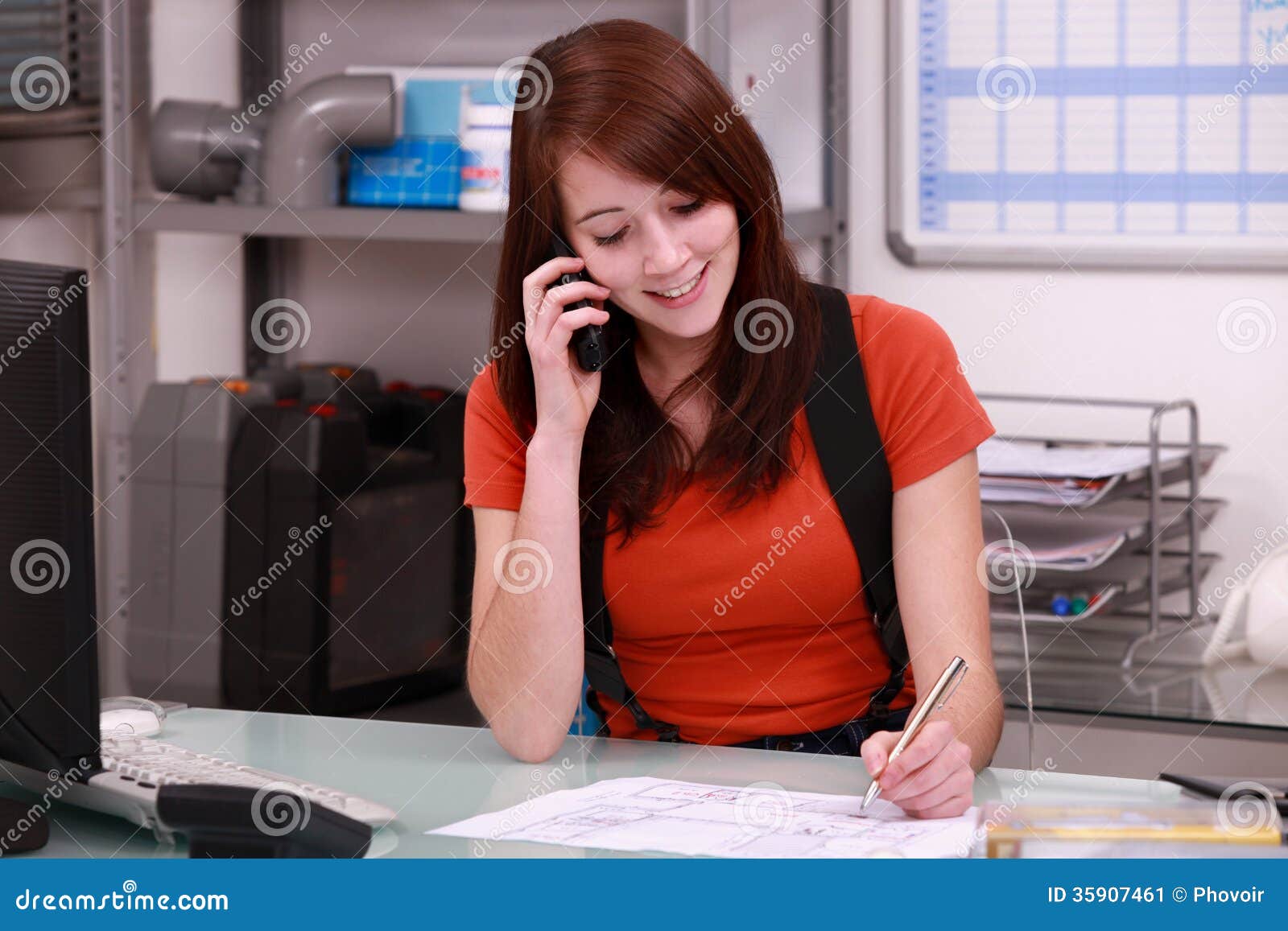 Apprentice plumber stock image. Image of female, teenager - 35907461