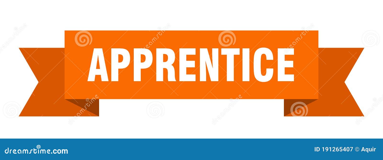 Apprentice ribbon. stock vector. Illustration of vector - 191265407
