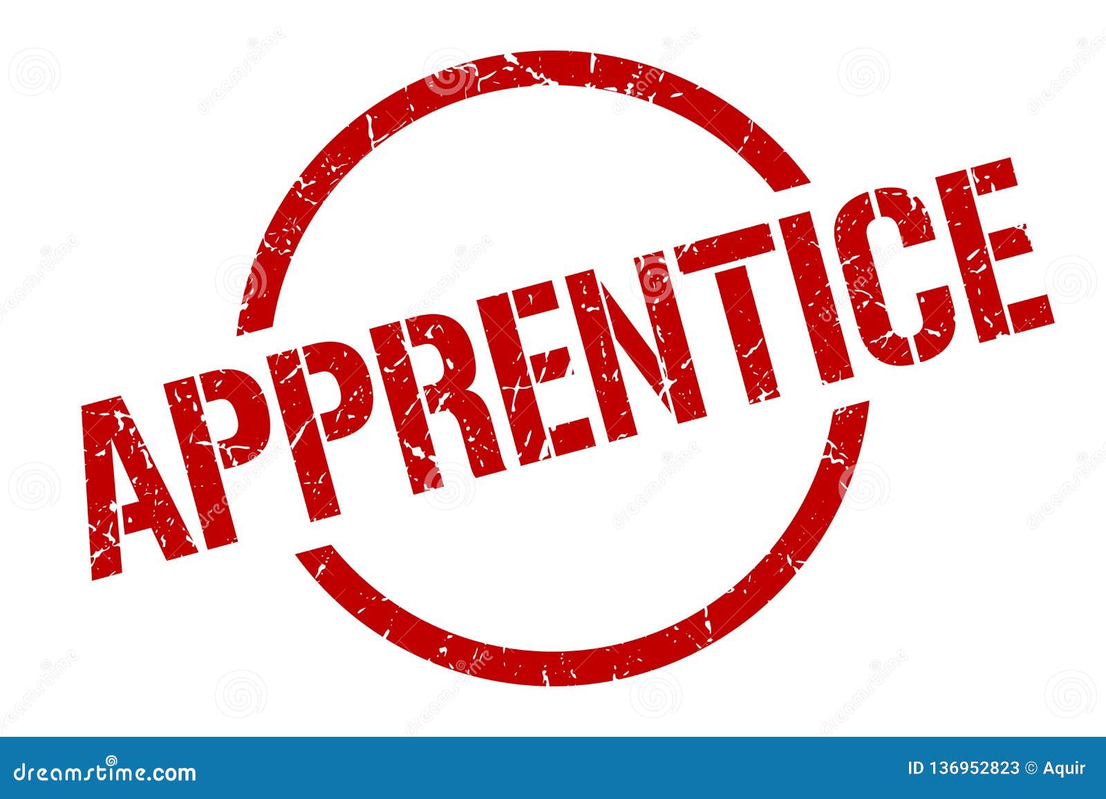 Apprentice stamp stock vector. Illustration of retro - 136952823