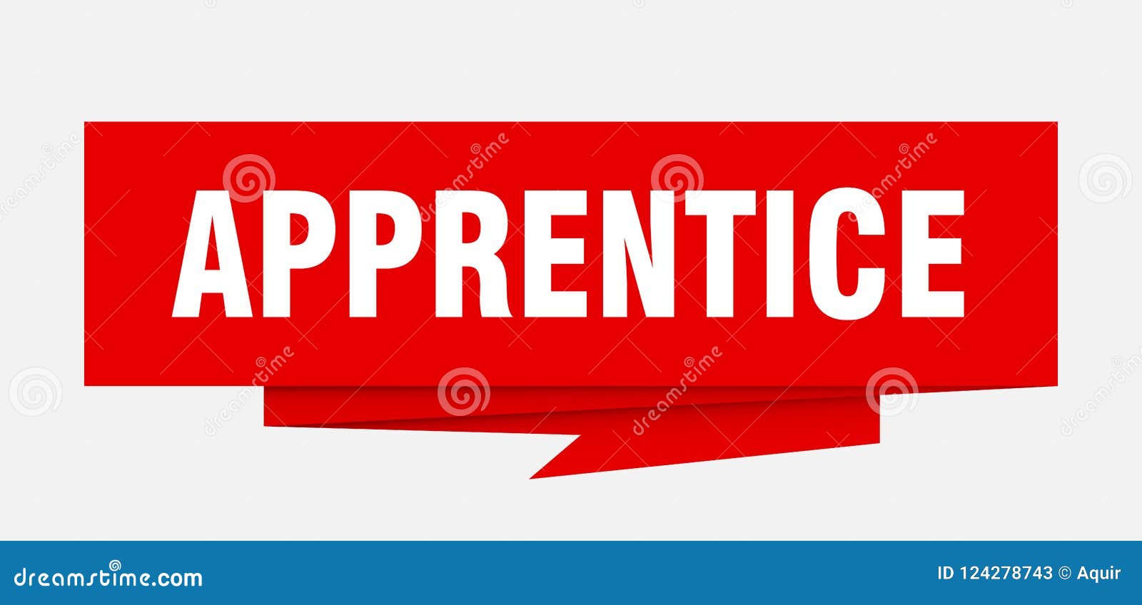 Apprentice stock vector. Illustration of speech, banner - 124278743